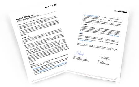 Modern Slavery Act Transparency Statement - DMG MORI UK