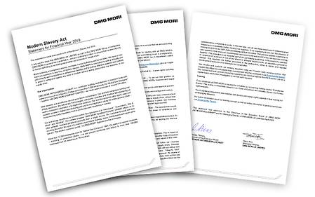 Modern Slavery Act Transparency Statement - DMG MORI UK